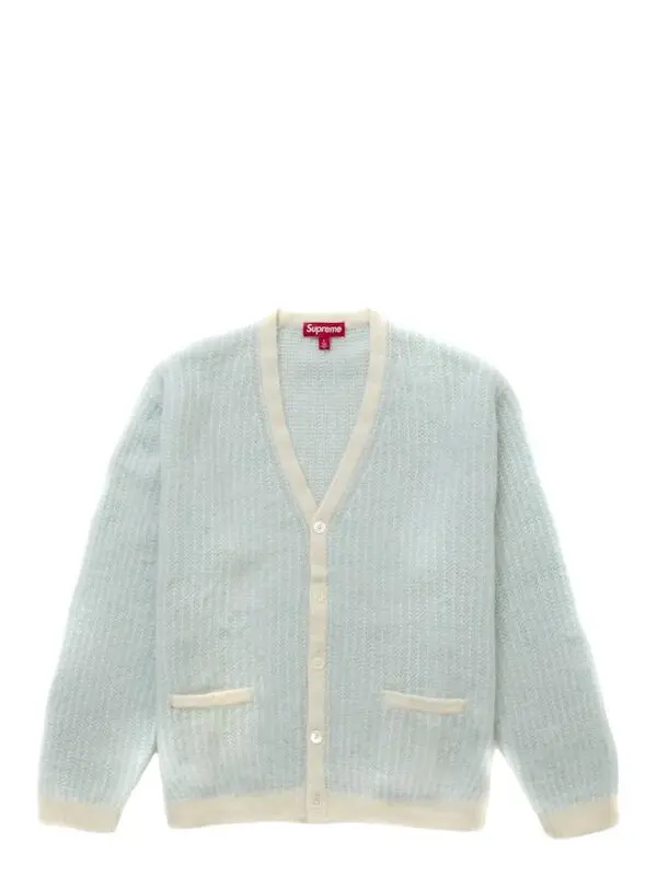 Supreme Two-tone Mohair Cardigan - Ivory