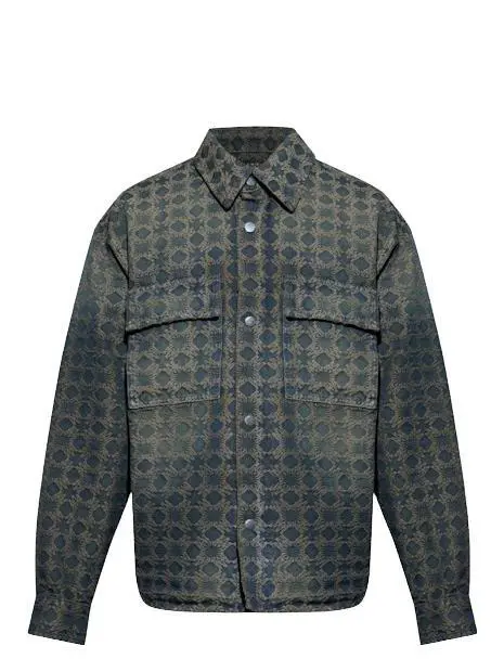 Amiri Ma Quad Jacquard Overshirt - Midnight Indigo
