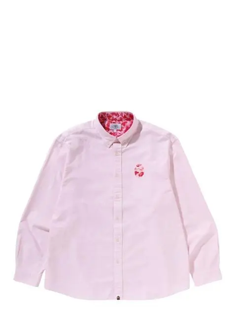 A BATHING APE Abc Camo One Point Relaxed Fit Shirt - Pink