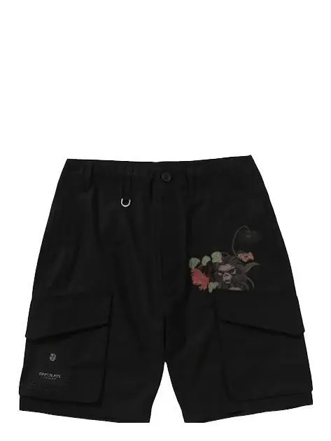 BAPE Cross Stitched Army Shorts - Black