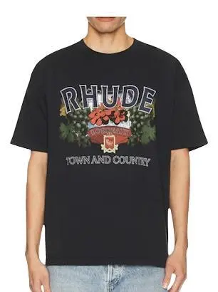 Rhude Town And Country Tee Shirt - Black