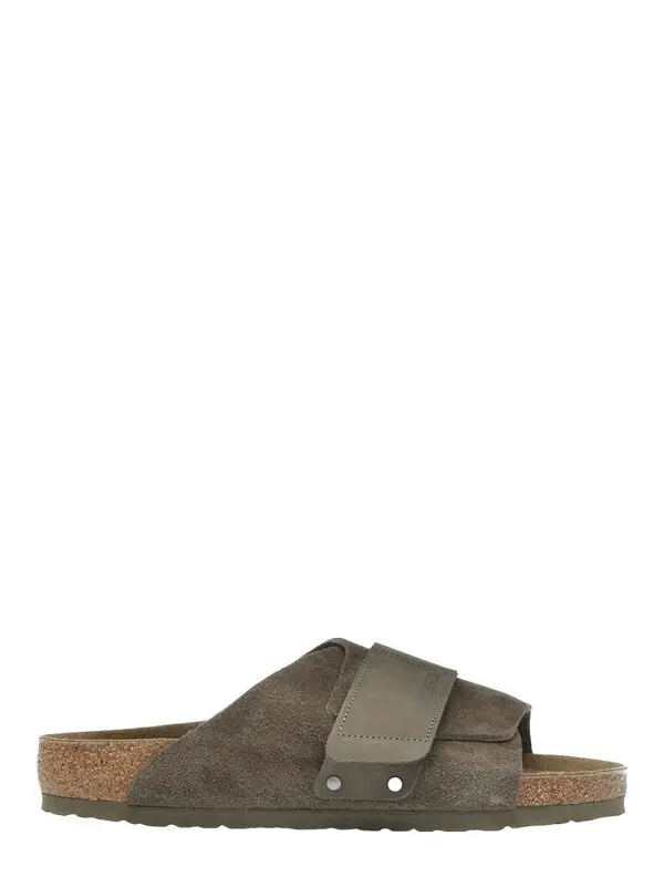 BIRKENSTOCK Kyoto Nubuck Suede Sandals - Concrete Gray