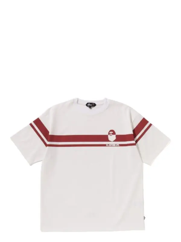 A BATHING APE Print Iv Tee Shirt - White Burgundy