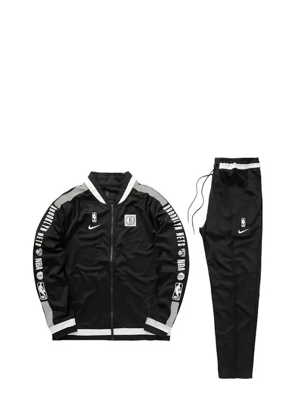 Nike Nba Brooklyn Nets Starting 5 Dri-fit Tracksuit - Black/white