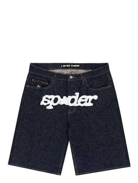 SP5DER V3 Logo Denim Short - Indigo