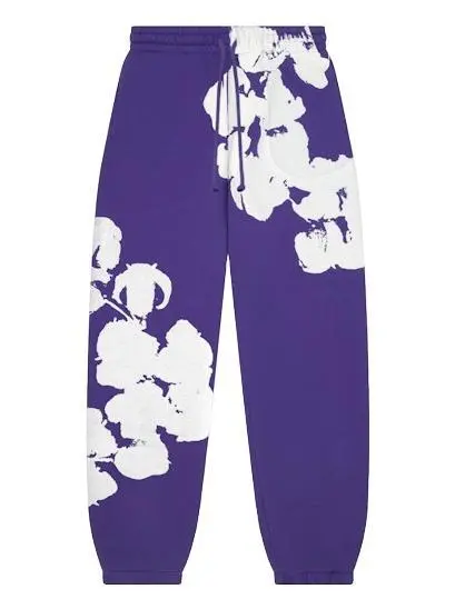 DENIM TEARS Big Cotton Wreath Sweatpants - Purple