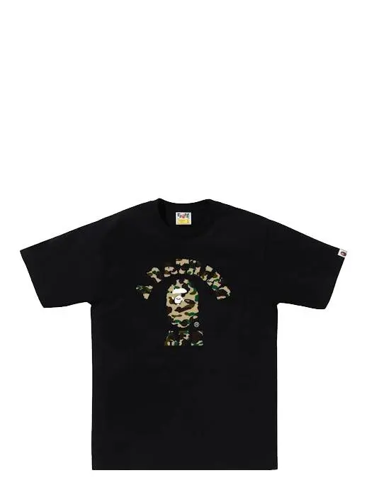 A BATHING APE 1st Camo College Tee Shirt Tee Shirt - Black/yellow