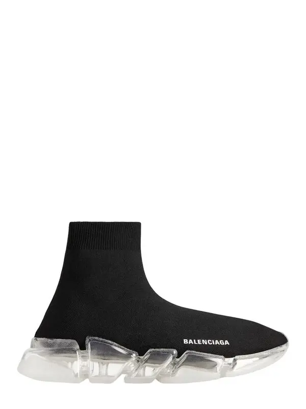 Balenciaga Speed 2.0 Clear Sole Sneakers - Black