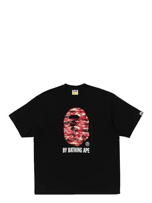 A BATHING APE Palm Tree Camo Bathing Ape Relaxed Fit Tee Shirt - Black