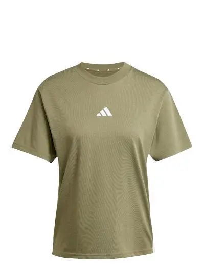 Adidas Essentials 3-stripes Cotton T-shirt - Olive Strata/white