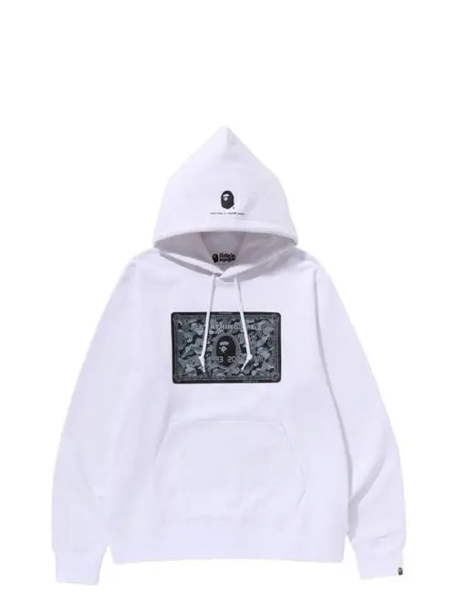 BAPE Card Pullover Hoodie - White/black