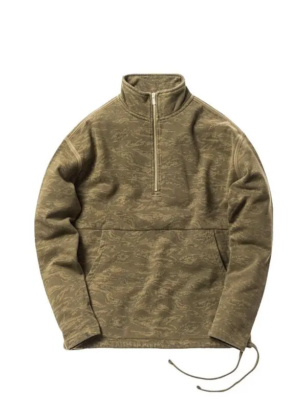 Kith Classic Half Zip Pullover - Tiger Camo