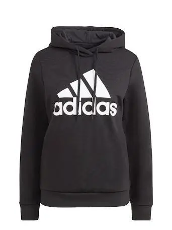 Adidas Essentials Logo Fleece Hoodie - Black/white