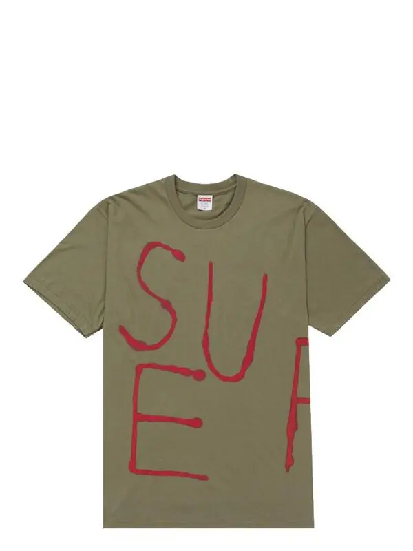 Supreme Painted Tee Shirt - Olive