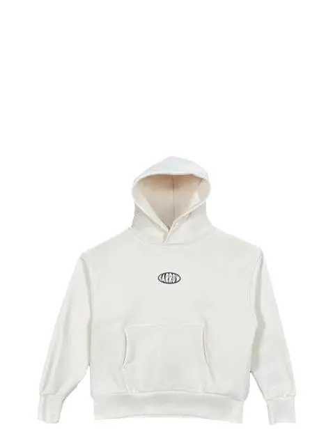 BARROW Logo Print Hoodie - Cream