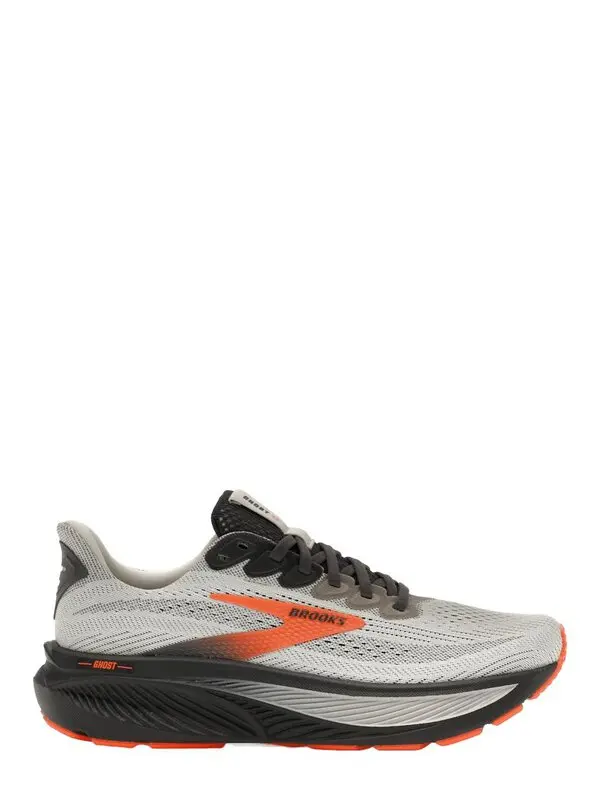 Brooks Ghost 17 Athletic Sneakers - Oyster Mushroom/orange/ebony