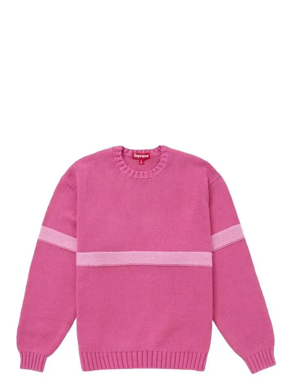 Supreme Tonal Applique Sweater - Dark Pink