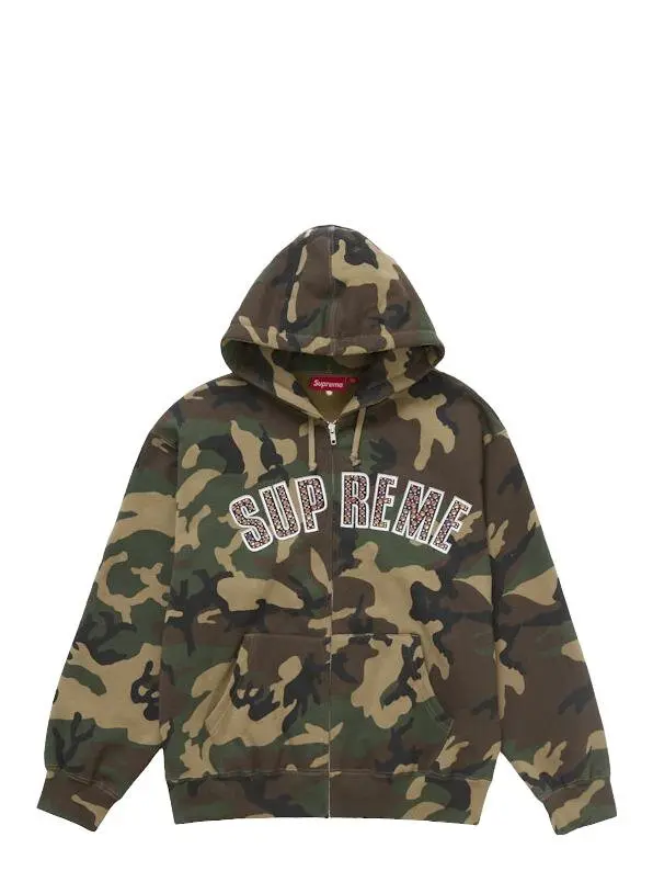 Supreme B.b. Simon Zip Up Hooded Sweatshirt - Woodland Camo