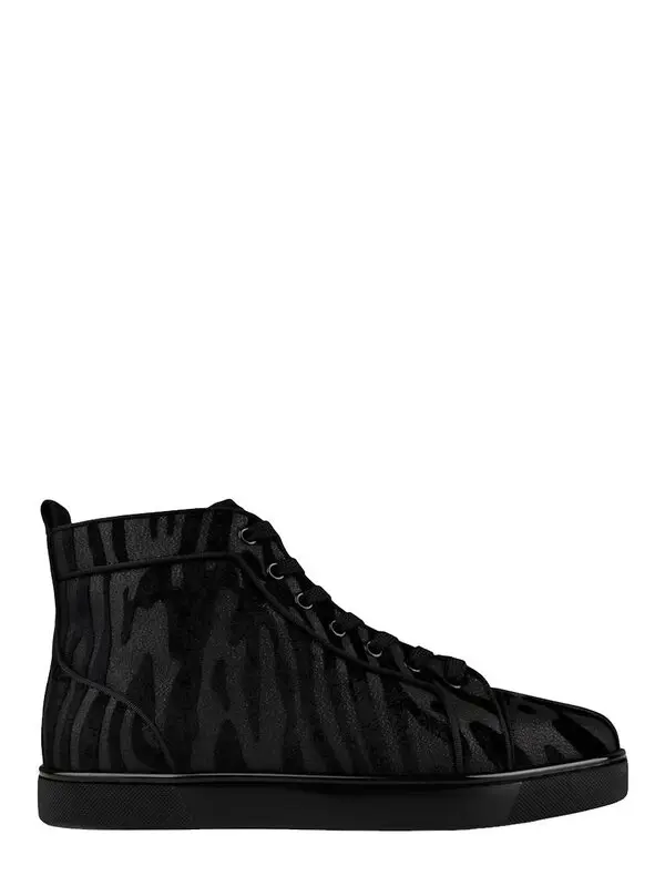 CHRISTIAN LOUBOUTIN Louis Orlato Flat Zebra Sneakers - Black