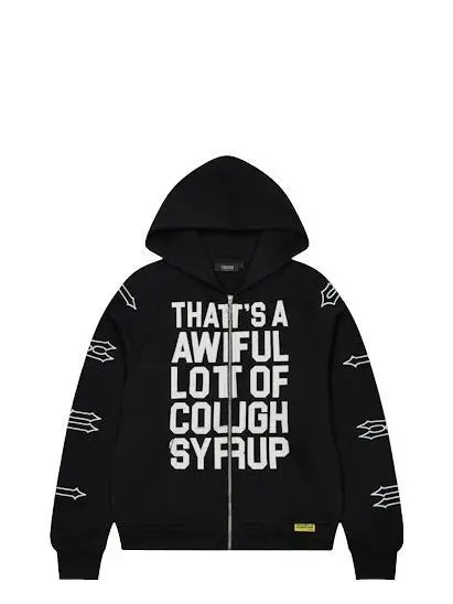 Trapstar X Cough Syrup Irongate Patchwork Hoodie - Black