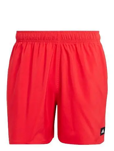 Adidas Solid Clx Short Length Swim Shorts - Pure Ruby/black