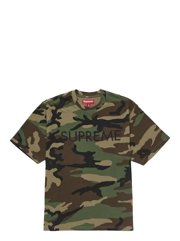 Supreme Capital Short Sleeve Top - Woodland Camo