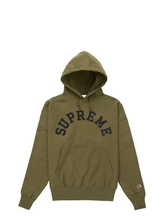 Supreme Champion Hooded Sweatshirt - Olive