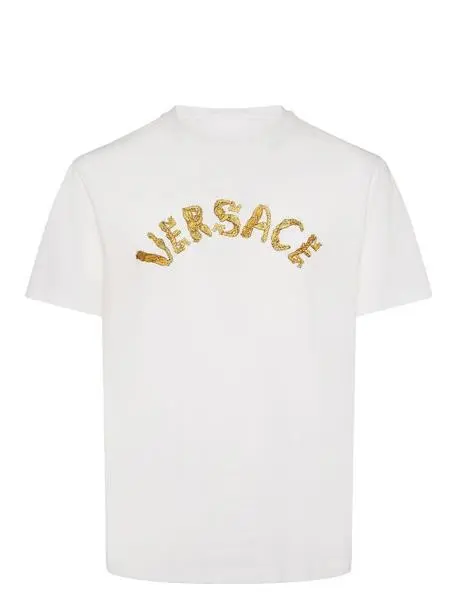 Versace Seashell Baroque T-shirt - White/gold