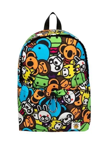 A BATHING APE Baby Milo All Safari Medium Backpack - Multicolor