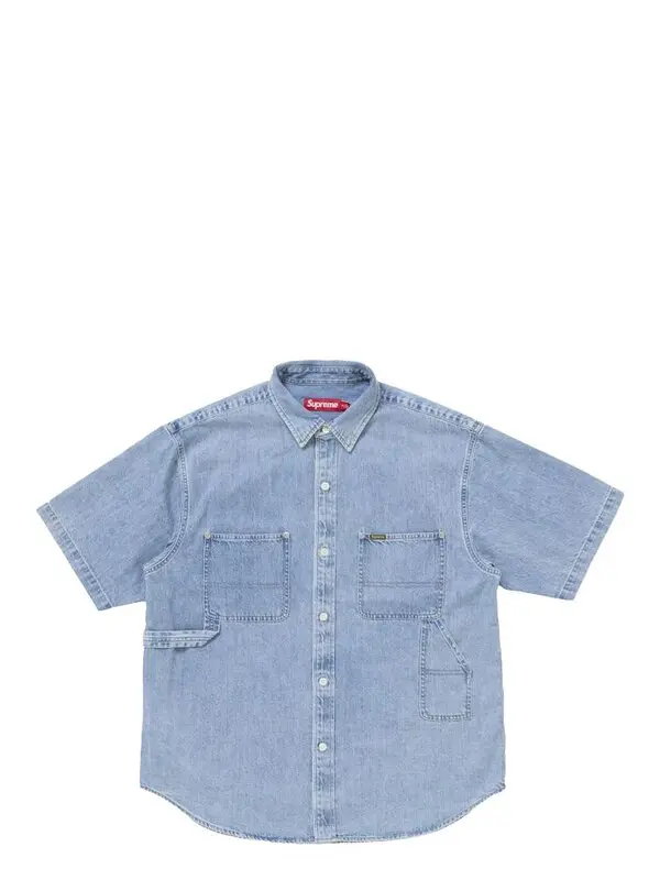 Supreme Loose Fit Short Sleeve Painter Shirt - Denim