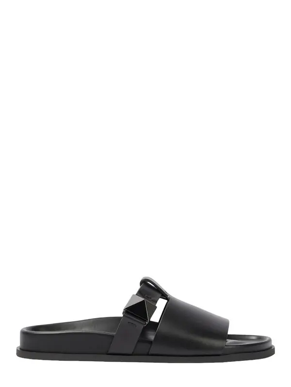 Valentino Garavani Rockstud Leather Sandals - Black