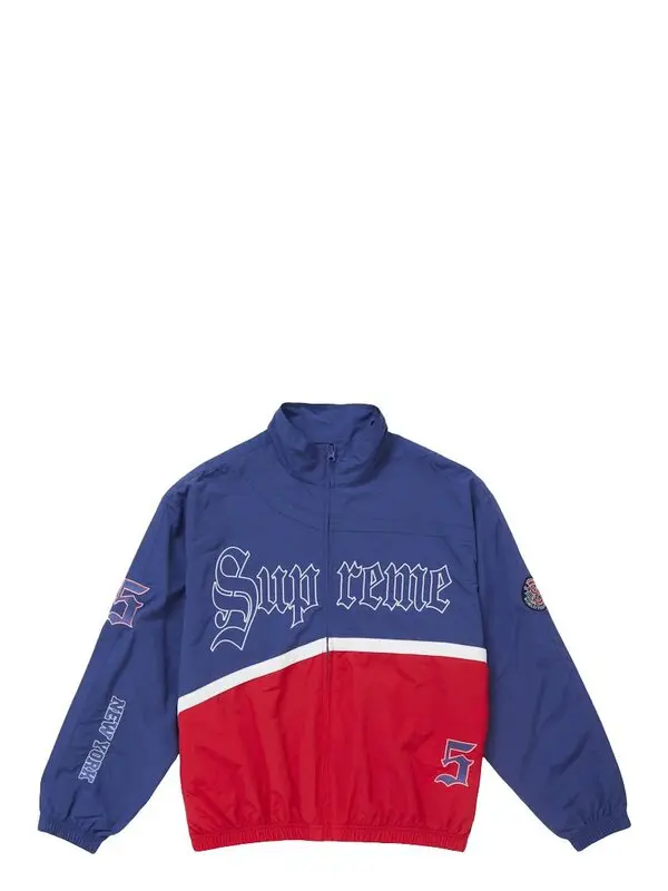 Supreme Old English Track Jacket - Light Navy Blue