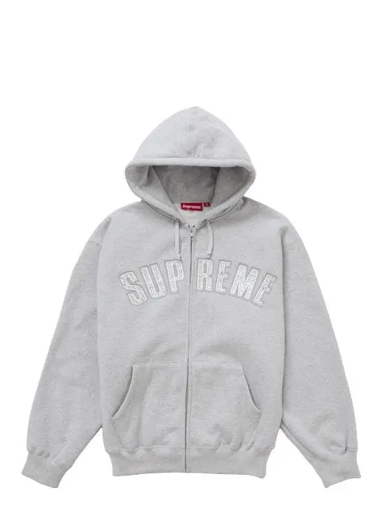 Supreme B.b. Simon Zip Up Hooded Sweatshirt - Heather Grey