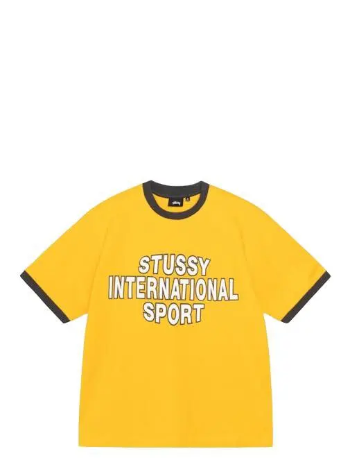 StÜssy Sport Ringer Tee Shirt - Gold