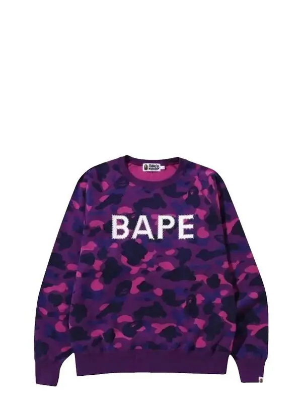 BAPE Loose Fit Crewneck Sweatshirt - Purple
