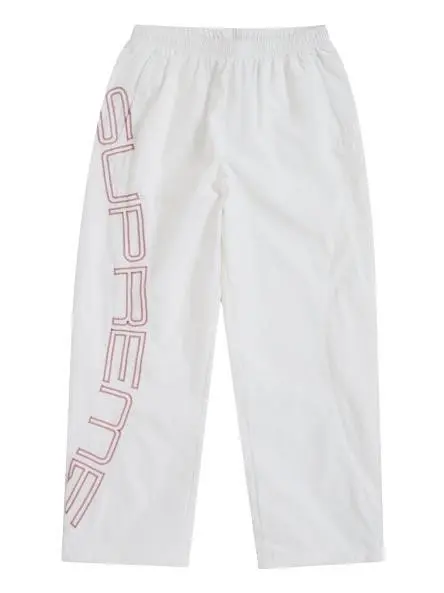 Supreme Spellout Embroidered Track Pant - Ivory