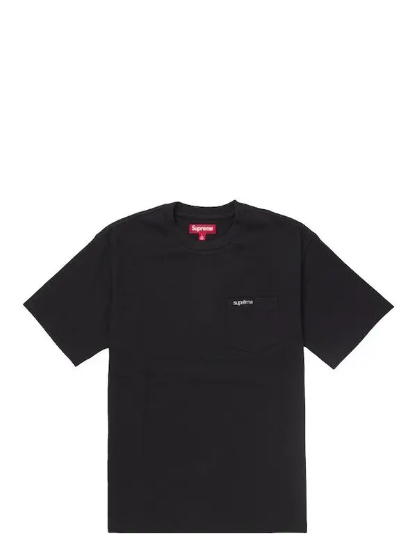Supreme Short Sleeve Pocket Tee Shirt - Black