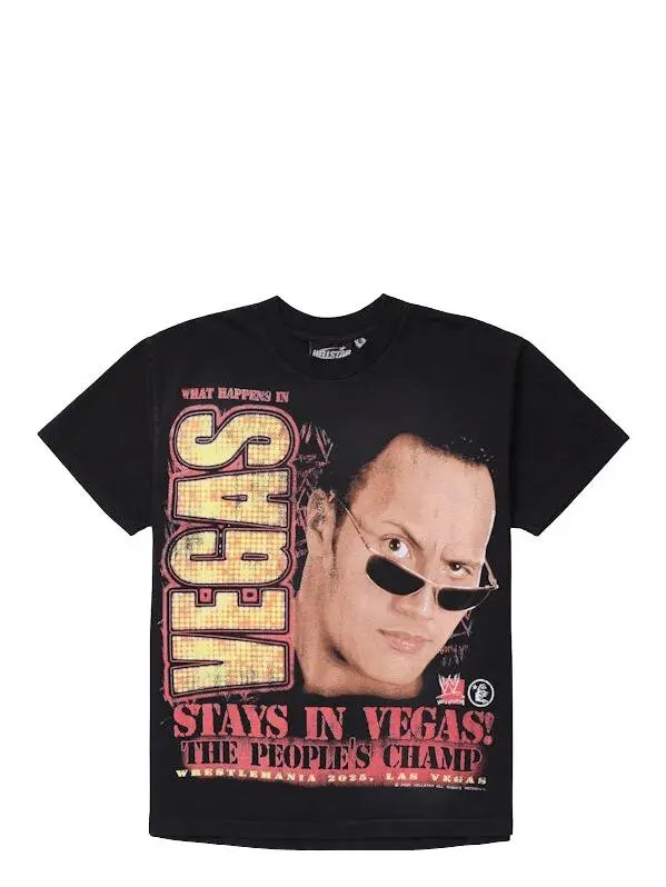 HELLSTAR Wrestlemania The Rock T-shirt - Black