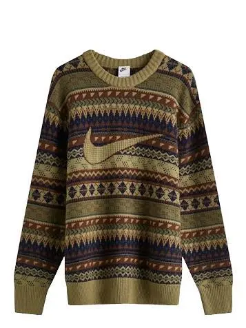 Nike Fair Isle Sweater - Neutral Olive