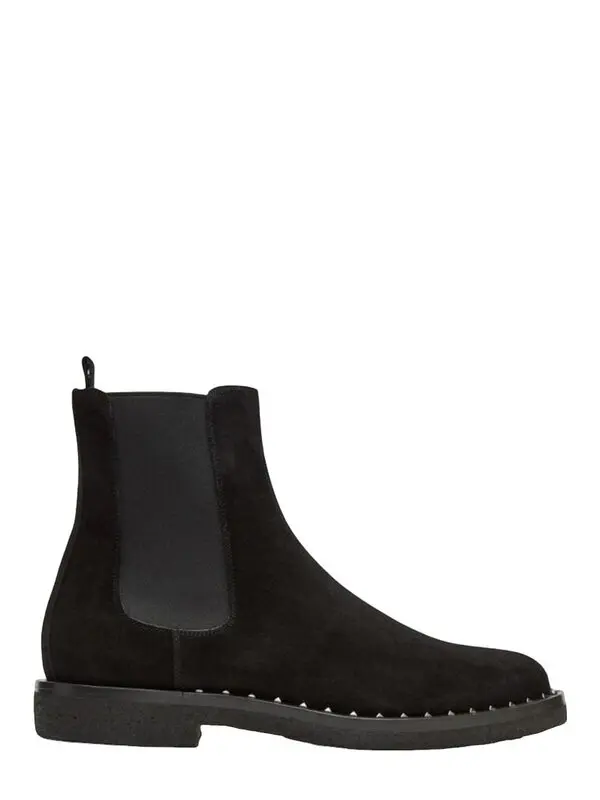 Valentino Garavani Garavani Suede Soul Rockstud Chelsea Boots - Black