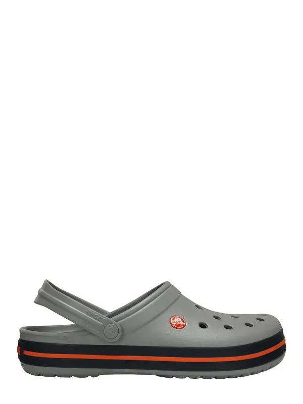 CROCS Crocband Clogs - Light Grey/navy Blue