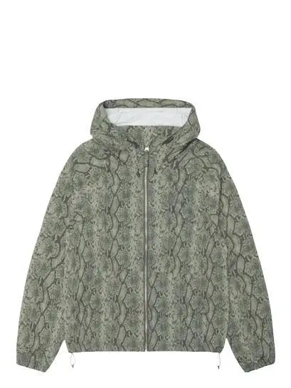 StÜssy Beach Snake Print Nylon Shell Jacket - Olive