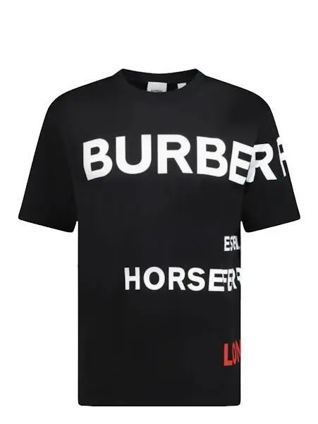 Burberry Horseferry Print Cotton T-shirt - Black