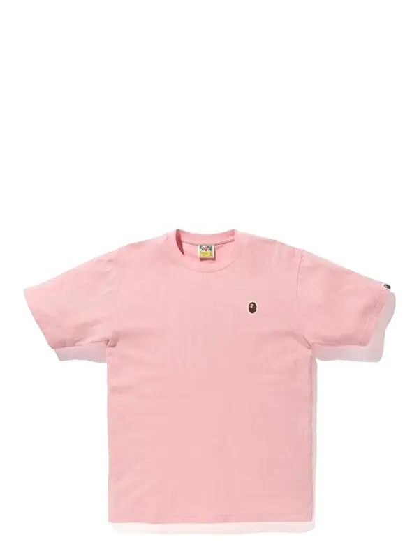 A BATHING APE Silicon Ape Head One Point Tee Shirt - Pink