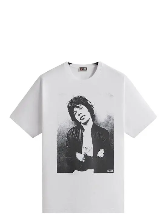 Kith The Rolling Stones Mick Photo Vintage Tee Shirt - White
