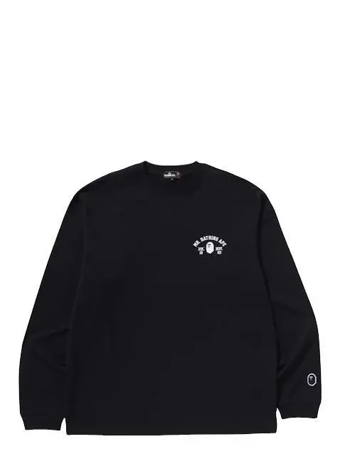 A BATHING APE Long Sleeve Print Ii Tee Shirt - Navy Blue