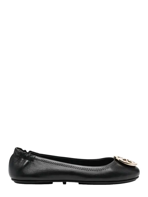 Tory Burch Minnie Travel Ballet Flats - Perfect Black/gold