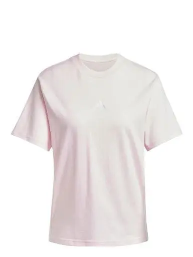 Adidas Essentials 3-stripes Cotton T-shirt - Clear Pink/white
