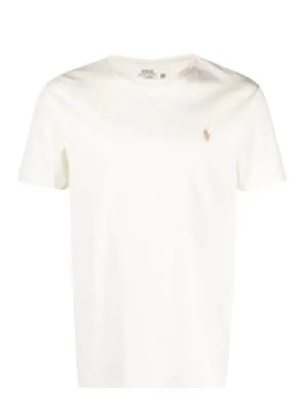Polo Ralph Lauren Short Sleeve Jersey Knit Crewneck Sweat-shirt T-shirt - 8634 Parchment Cream