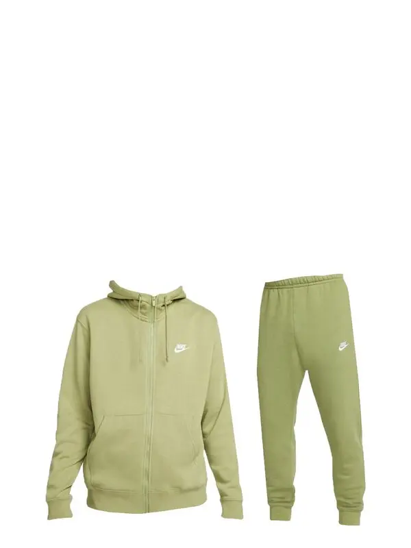 Nike Sportswear Club Fleece Full-zip Hoodie & Joggers Set - Alligator/white